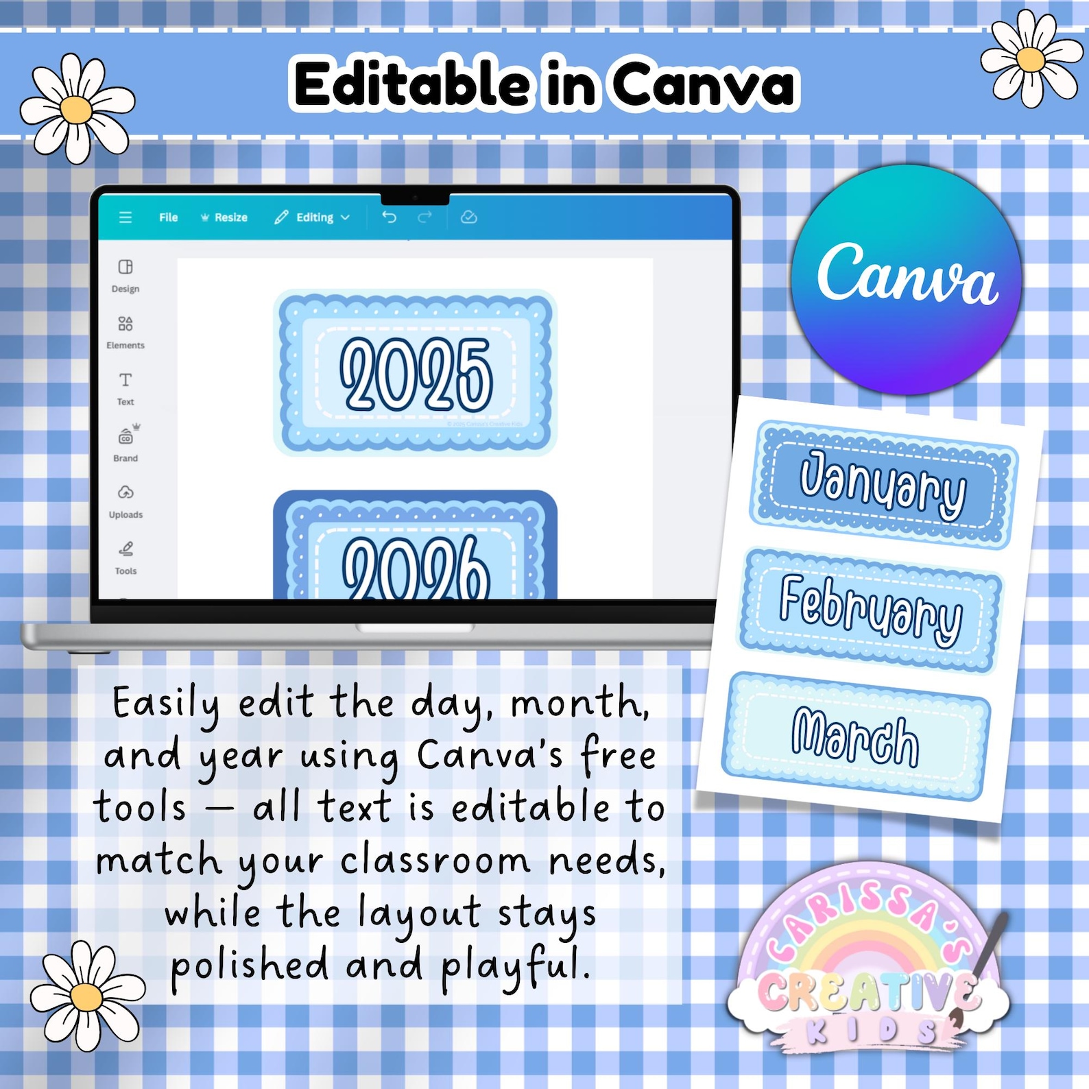 Editable Flip Calendar | Classroom Decor Silly Goose Theme | Daily Date ...