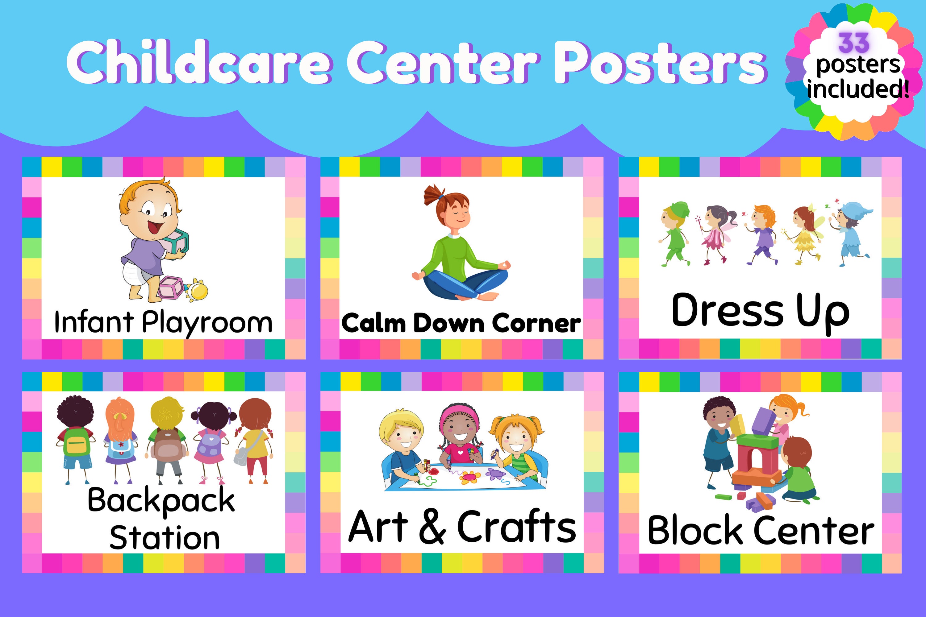 Center Signs for Daycare or Preschool Classrooms 31 PDF - Etsy