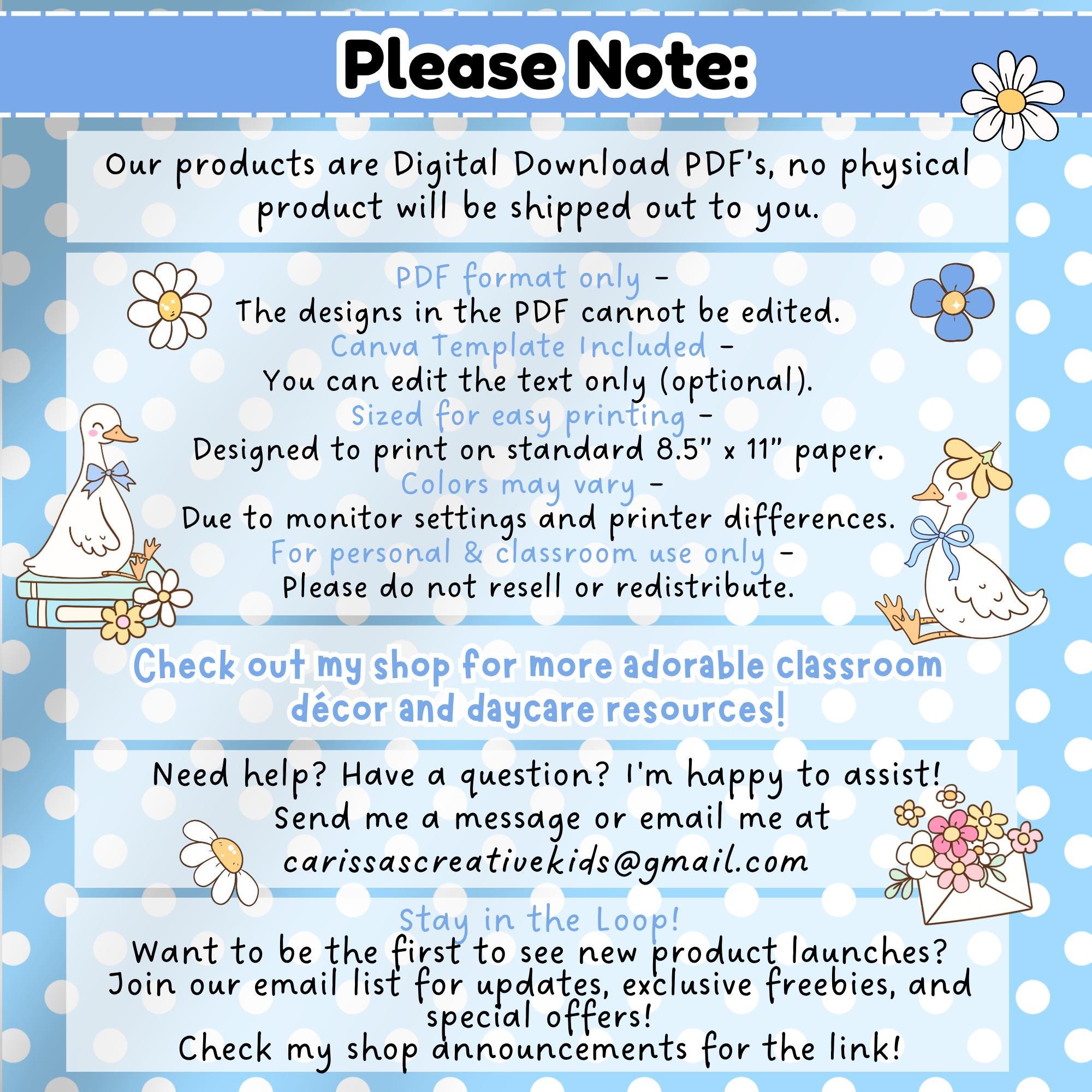 Classroom Decor Labels for Daycare & Preschool | Editable Silly Goose ...