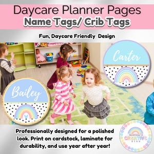 Rainbow Pastel Name Tags | Preschool, Daycare, Childcare Center ...