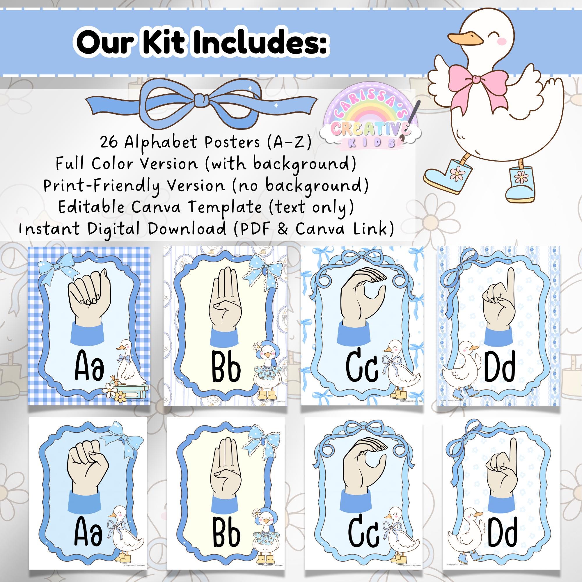 ASL Alphabet Posters for Classroom Decor | American Sign Language Decor ...