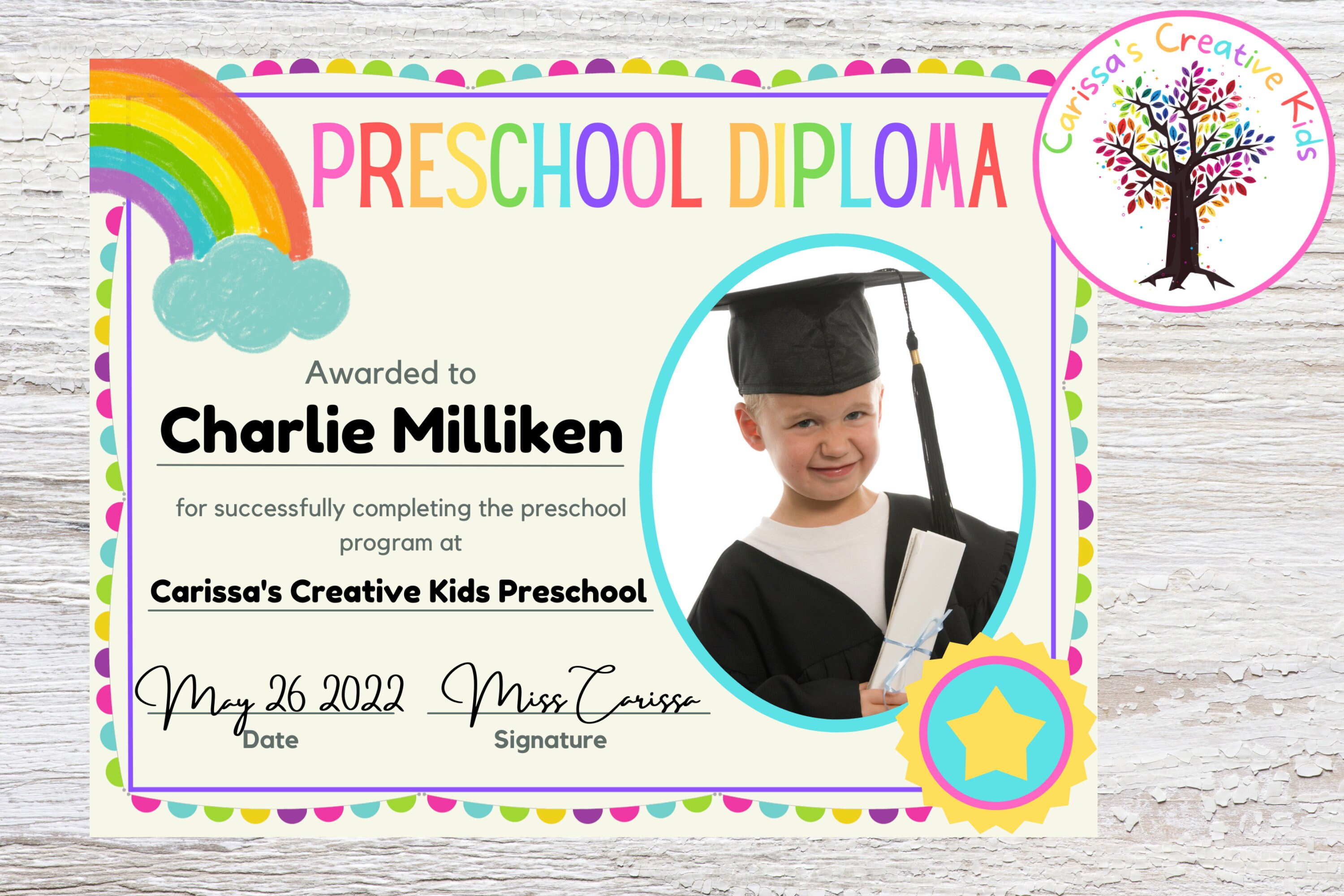 Preschool Diploma Pre K Certificate Editable Preschool - Etsy Australia