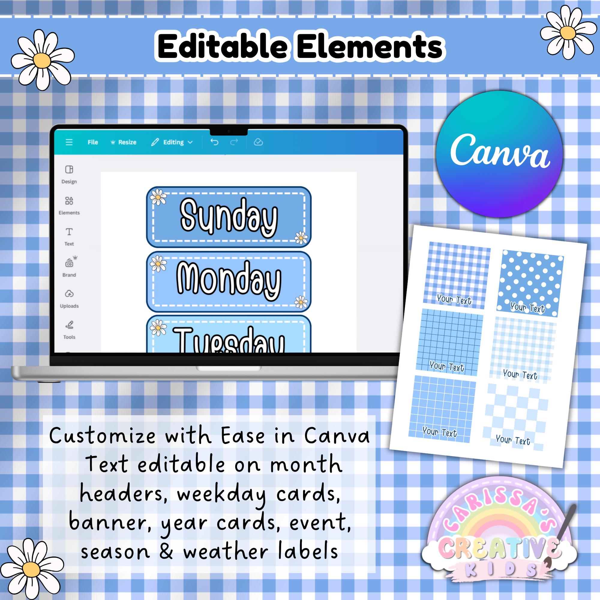 Silly Goose Classroom Decor Calendar | Editable Preschool and Daycare ...