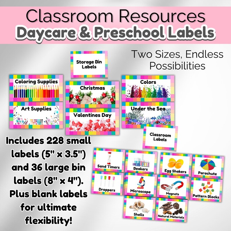 Printable Daycare Organization Labels | Preschool Classroom Labels ...