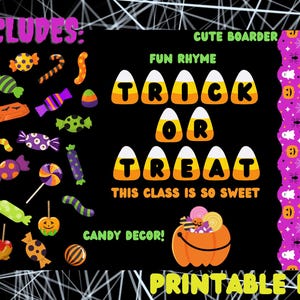 Halloween Classroom Bulletin Board | Cute Halloween Class Decor ...