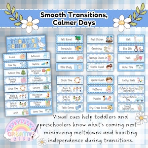 Editable Daycare Visual Schedule | Preschool Daily Routine Cards ...