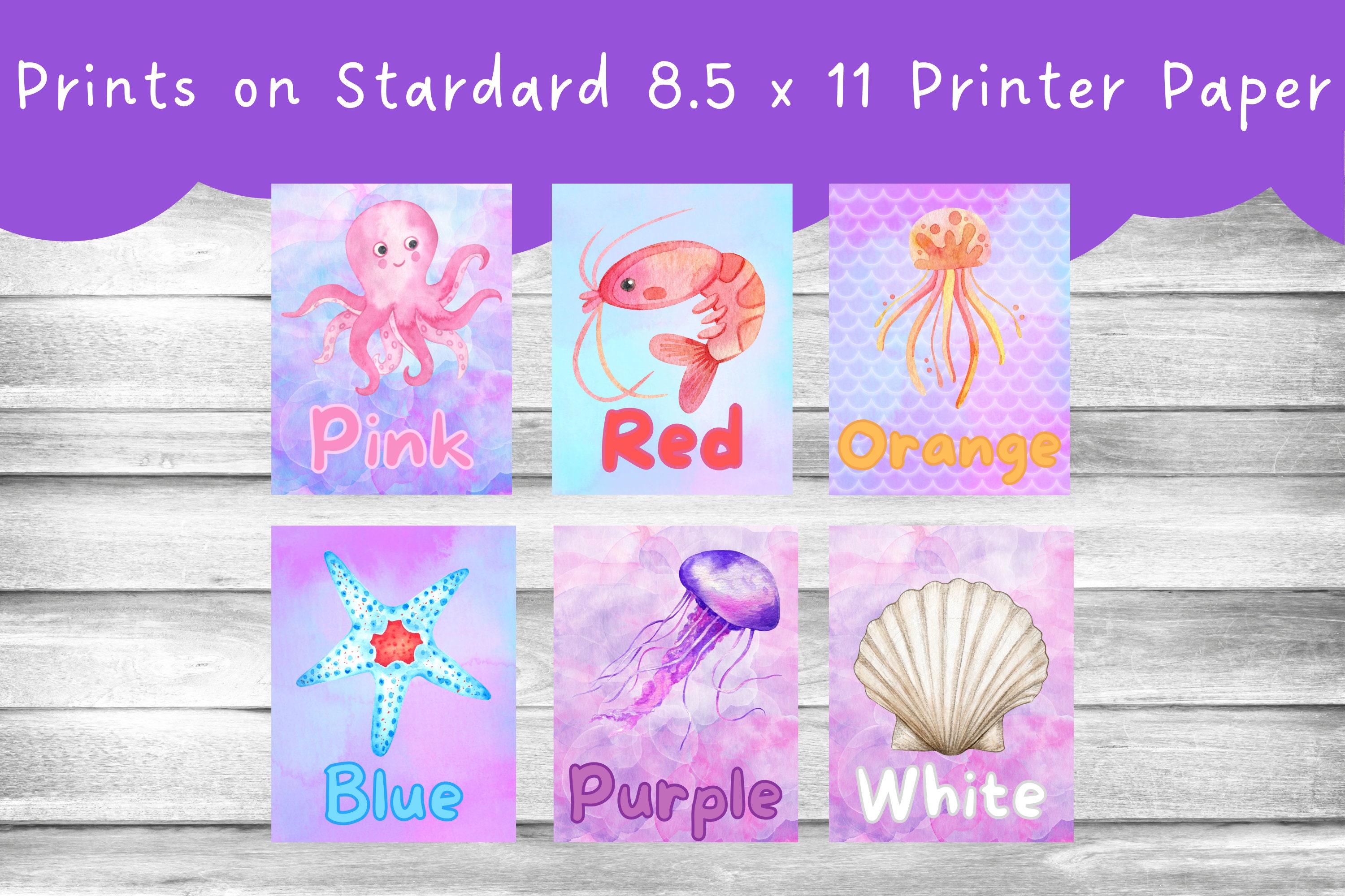 Color Posters for Classroom or Playroom Wall Perfect for Daycare or ...