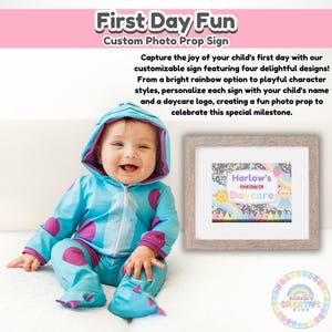 Editable First Day of Daycare Sign Template, Personalized Back to ...
