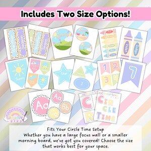Circle Time Board | Pastel Weekly Focus Board for Preschool & Daycare ...