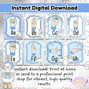 ASL Alphabet Posters for Classroom Decor | American Sign Language Decor ...