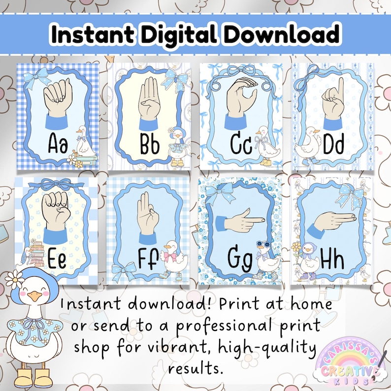 ASL Alphabet Posters for Classroom Decor | American Sign Language Decor ...