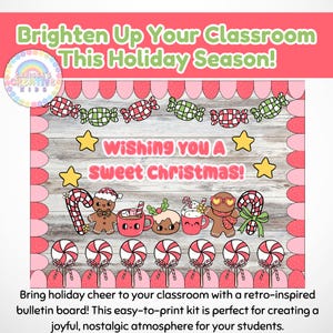 Retro Christmas Bulletin Board Kit! Holiday Classroom Decor for Your ...