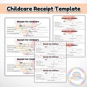 Daycare Forms- Editable Receipt Template | Daycare Tax Receipts ...