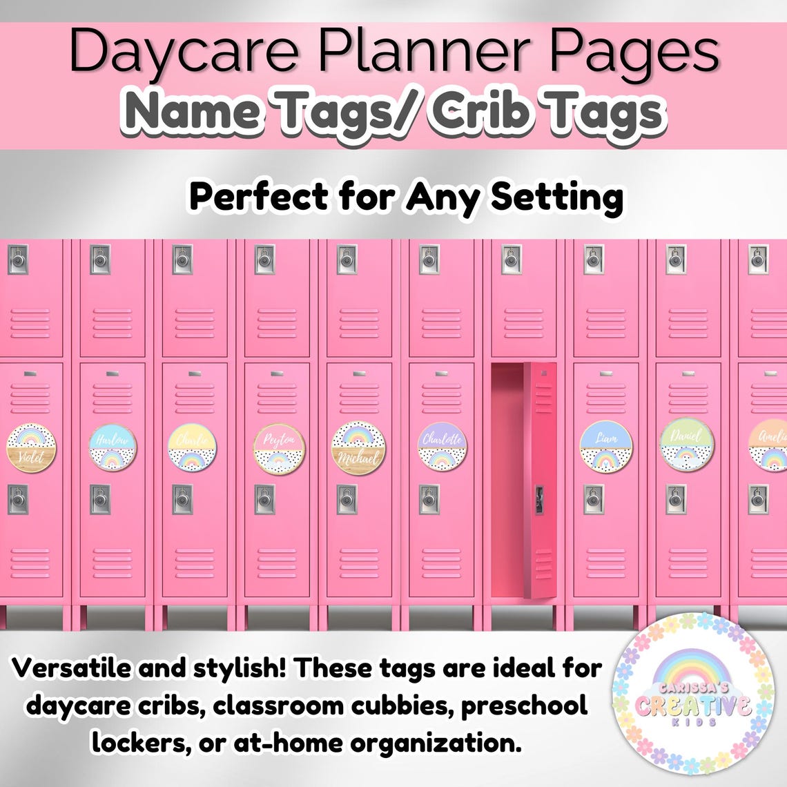 Rainbow Pastel Name Tags | Preschool, Daycare, Childcare Center ...