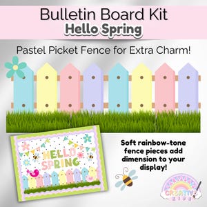 Hello Spring Bulletin Board Kit | Preschool Classroom Decor | Daycare ...