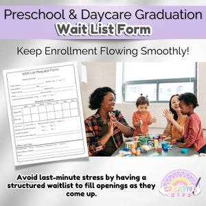 Daycare Waitlist Forms Template | Preschool Classroom Management ...