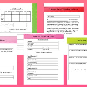 The Whole Package Childcare Enrollment Forms With Childcare Contract ...