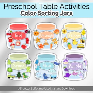 Color Sorting Toddler Activity Quiet Time Pages | Busy Book | Table ...