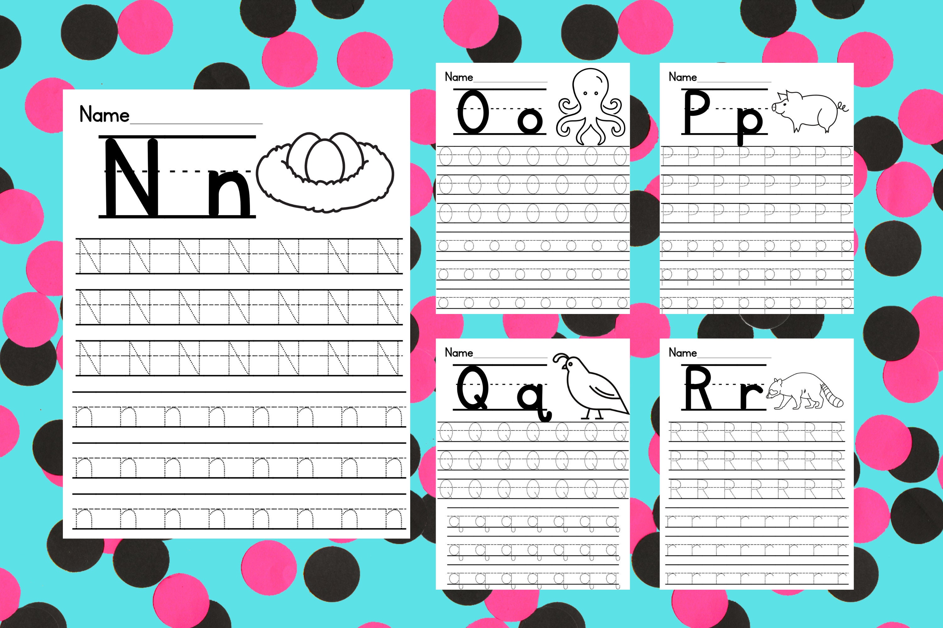 Writing Alphabet Work Sheets Writing Practice Sheets Preschool Daycare ...