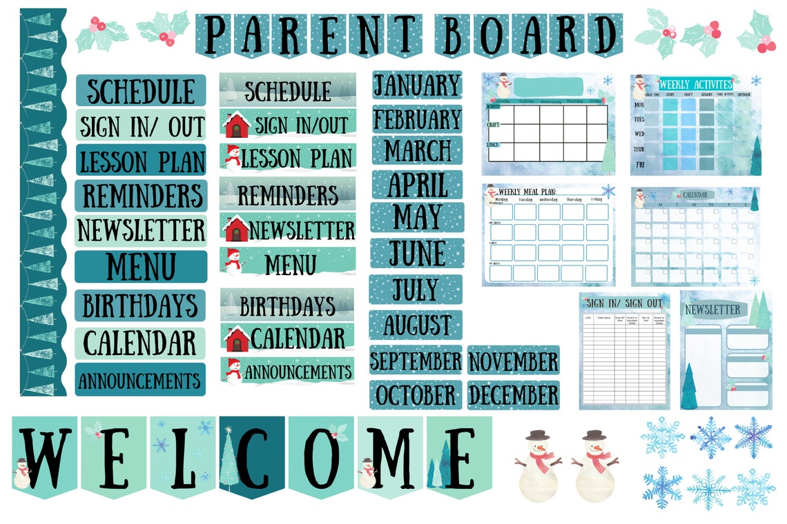 Parent Information Board for School Daycare Preschool Home - Etsy