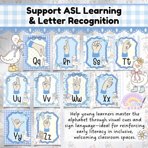 ASL Alphabet Posters for Classroom Decor | American Sign Language Decor ...