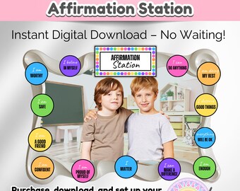 Classroom Affirmation Station Affirmation Station Bulletin Board Set ...