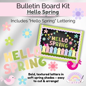 Hello Spring Bulletin Board Kit | Preschool Classroom Decor | Daycare ...