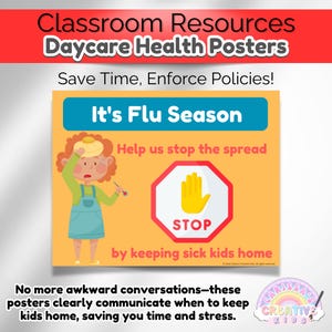 Daycare Sickness Posters | Sick Policy Posters to Help Keep Your Space ...