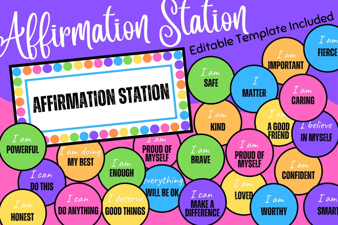 Affirmation Station Classroom Decor Daycare Printable Preschool ...