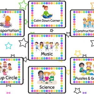 Center Signs for Daycare or Preschool Classrooms | 31 PDF Printable ...