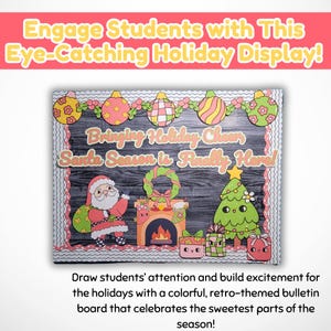 Retro Christmas Bulletin Board Kit! Holiday Classroom Decor for Your ...