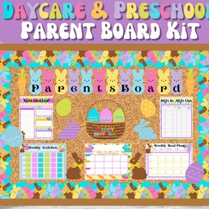 Easter Daycare/ Preschool Bulletin Board Template Parents - Etsy