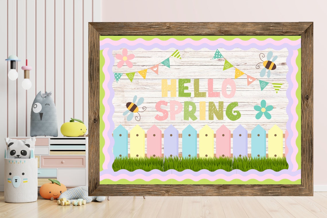 Hello Spring Bulletin Board Kit Classroom Decor Daycare | Etsy
