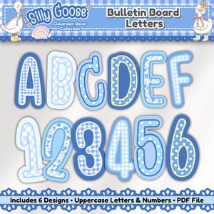 Bulletin Board Letters & Numbers | Silly Goose Classroom Decor Theme ...
