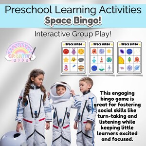 Preschool Outer Space Bingo Game! Practice Fine Motor Skills in a ...