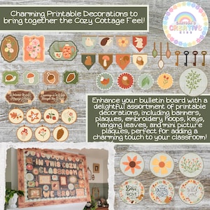 Cozy Cottage Classroom Printable Bulletin Board Kit | Cottagecore ...