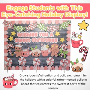 Retro Christmas Bulletin Board Kit! Holiday Classroom Decor for Your ...