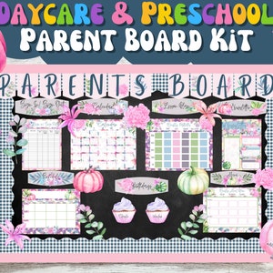 Daycare Parent Board| Childcare Information Bulletin Board Templates ...