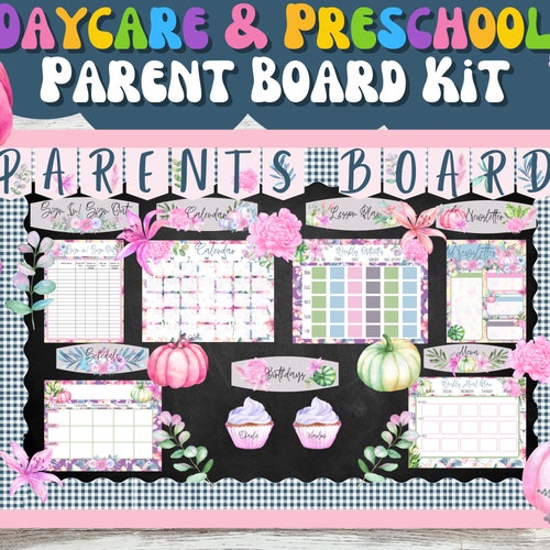 Daycare Parent Board Childcare Information Bulletin Board - Etsy