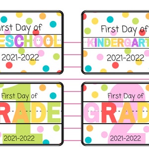 Back to School Printable Signs for 2021 First Day of School Pictures ...