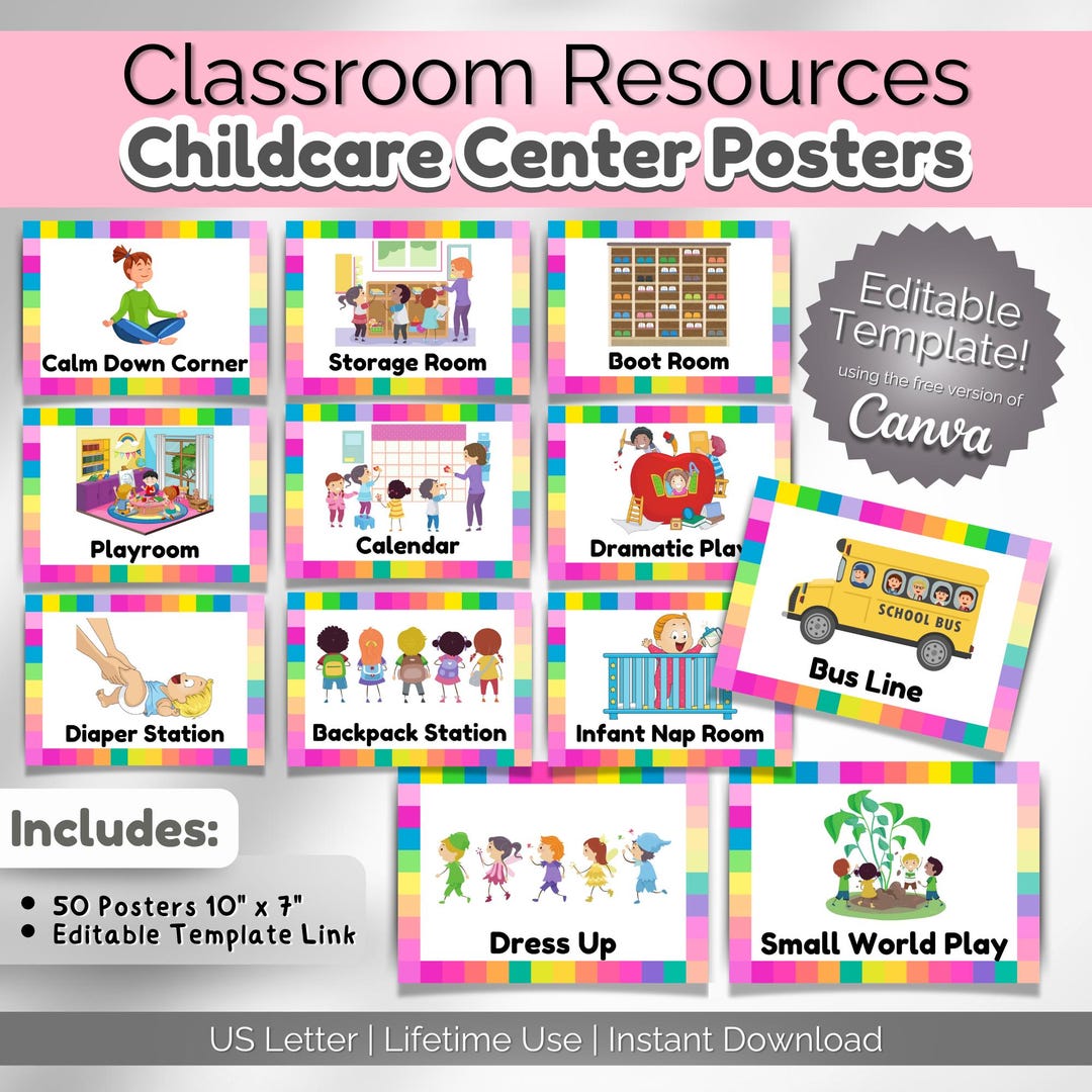 Center Signs for Daycare or Preschool Classrooms | 31 PDF Printable ...