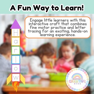 Rocketship Name Craft Preschool Outer Space Theme Large Group Craft ...