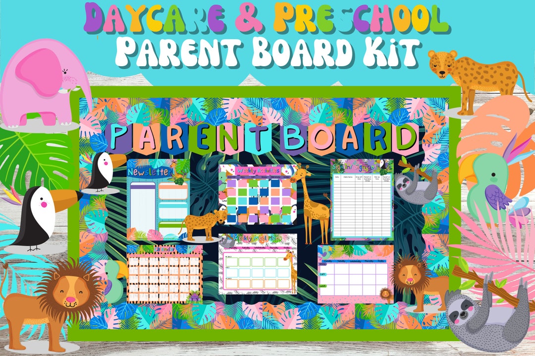 Daycare Parent Board| Childcare Information Bulletin Board Templates ...