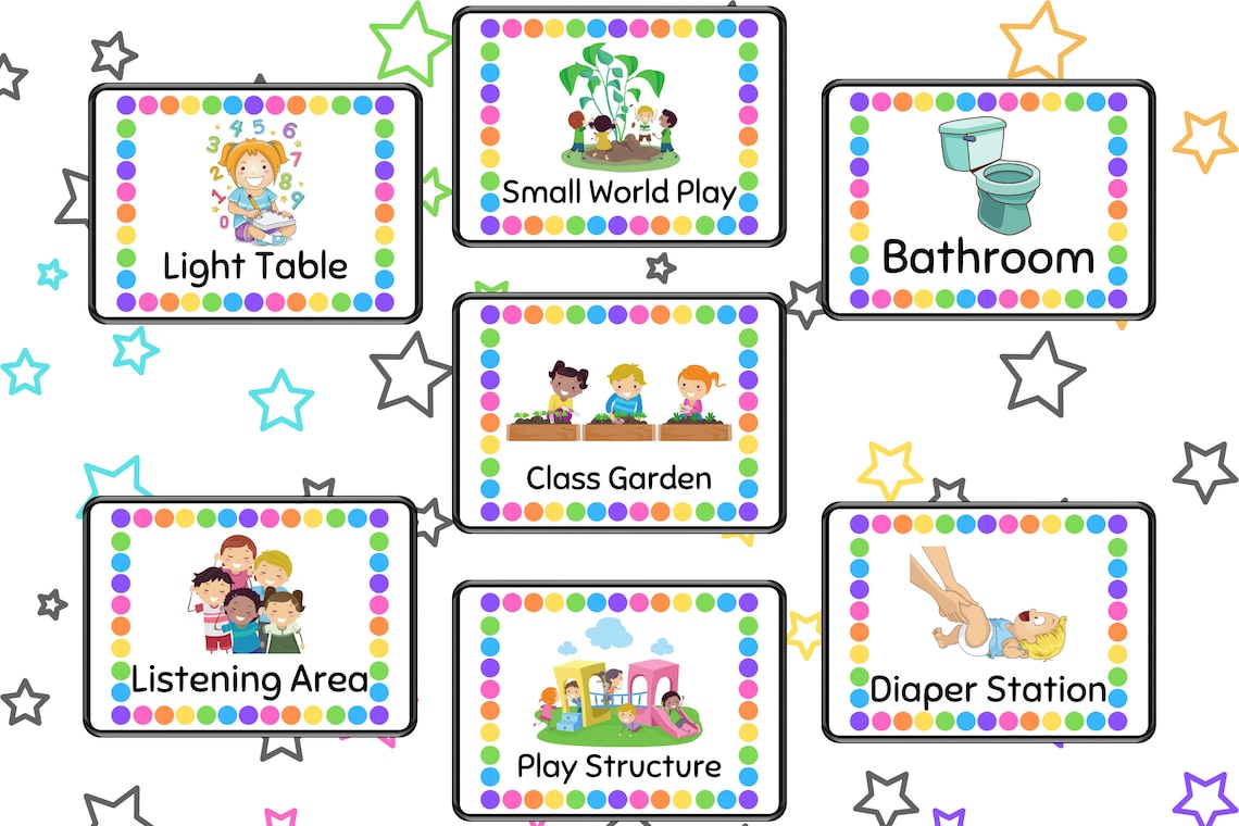 Center Signs for Daycare or Preschool Classrooms 31 PDF - Etsy