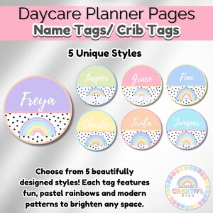 Rainbow Pastel Name Tags | Preschool, Daycare, Childcare Center ...