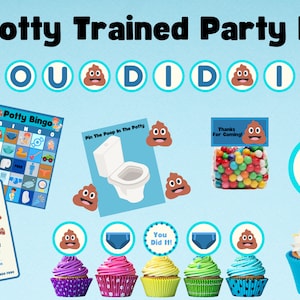 Potty Trained Party Kit | Potty Party | Potty Training Success ...