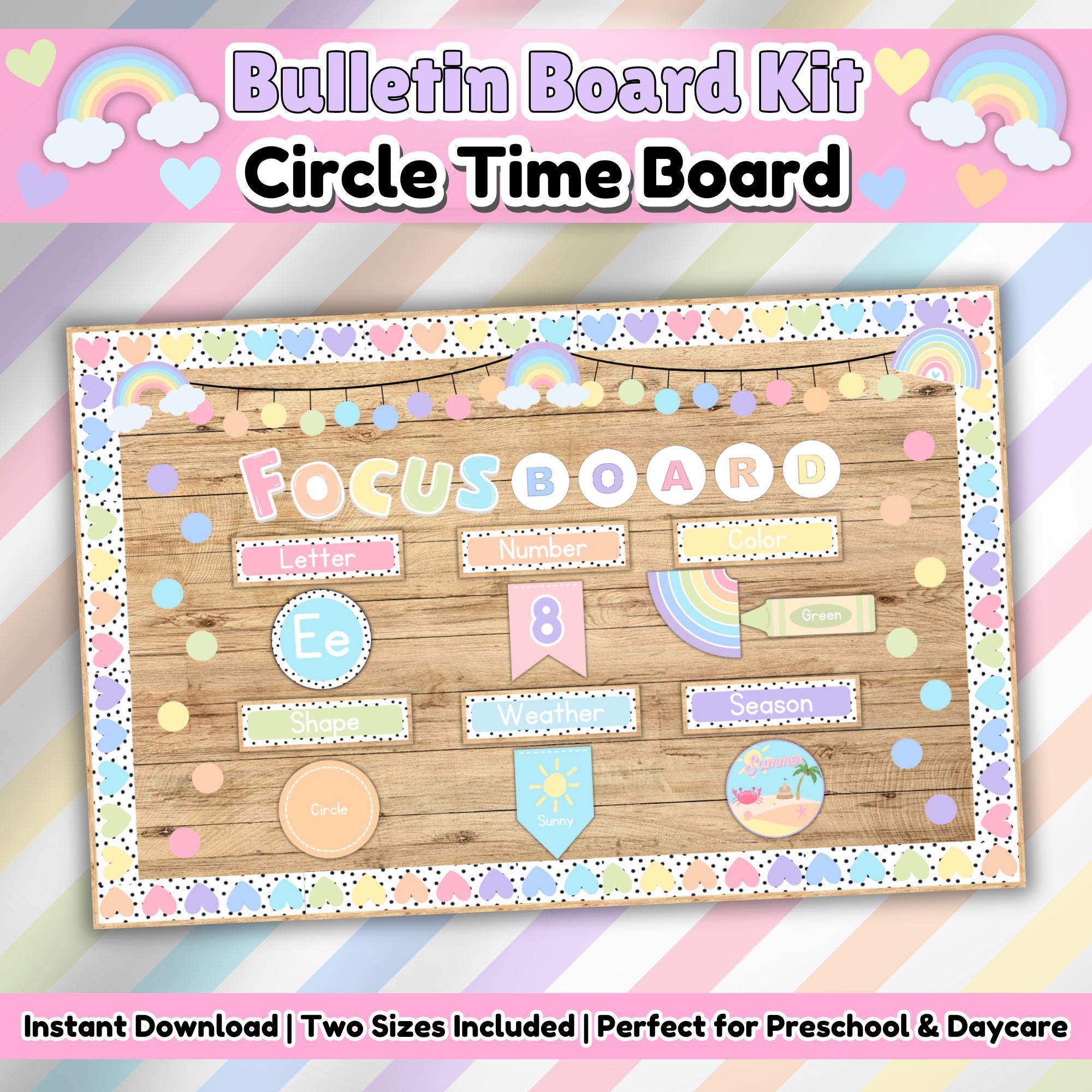 Circle Time Board | Pastel Weekly Focus Board for Preschool & Daycare ...