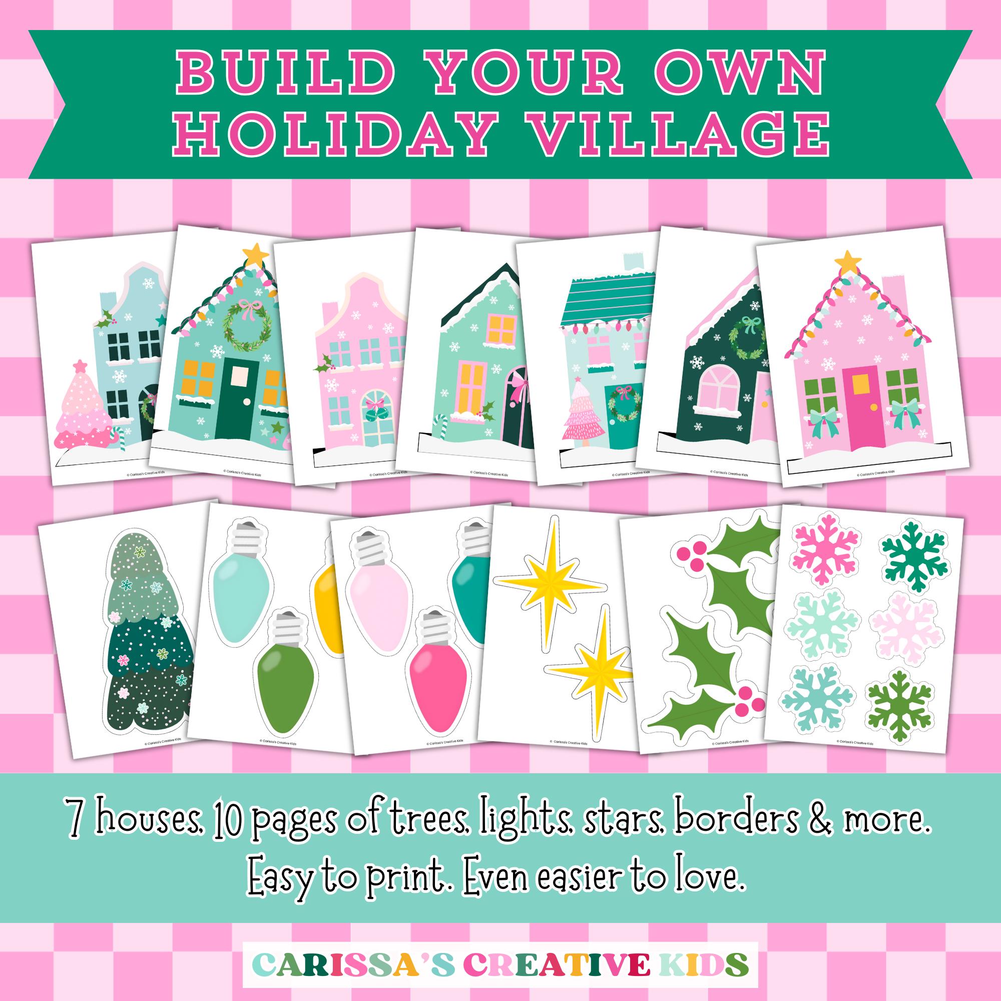 Christmas Village Bulletin Board Kit | Printable Classroom Decor ...