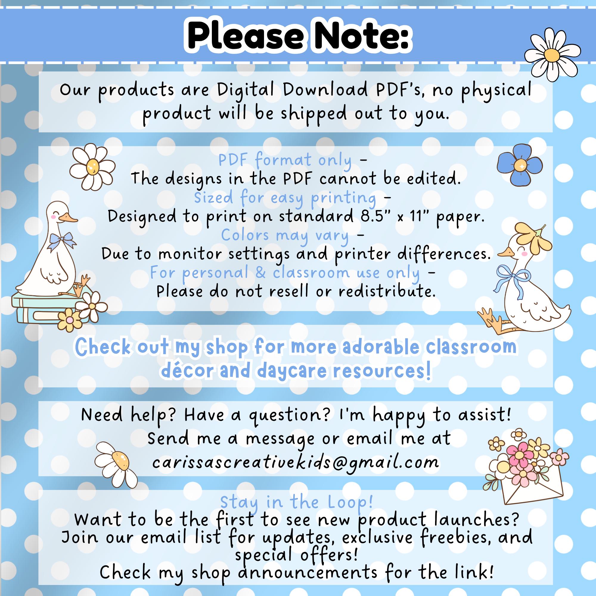 Silly Goose Color Posters | Classroom Decor Theme | Pastel Playroom ...