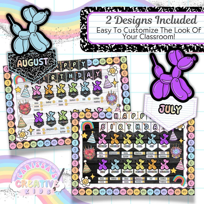 Birthday Board Classroom Decor | Preschool Playroom Decor | Retro ...